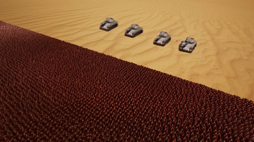 Who Will Win the Battle of 4 Tanks Against 27,000 Ancient Soldiers ...