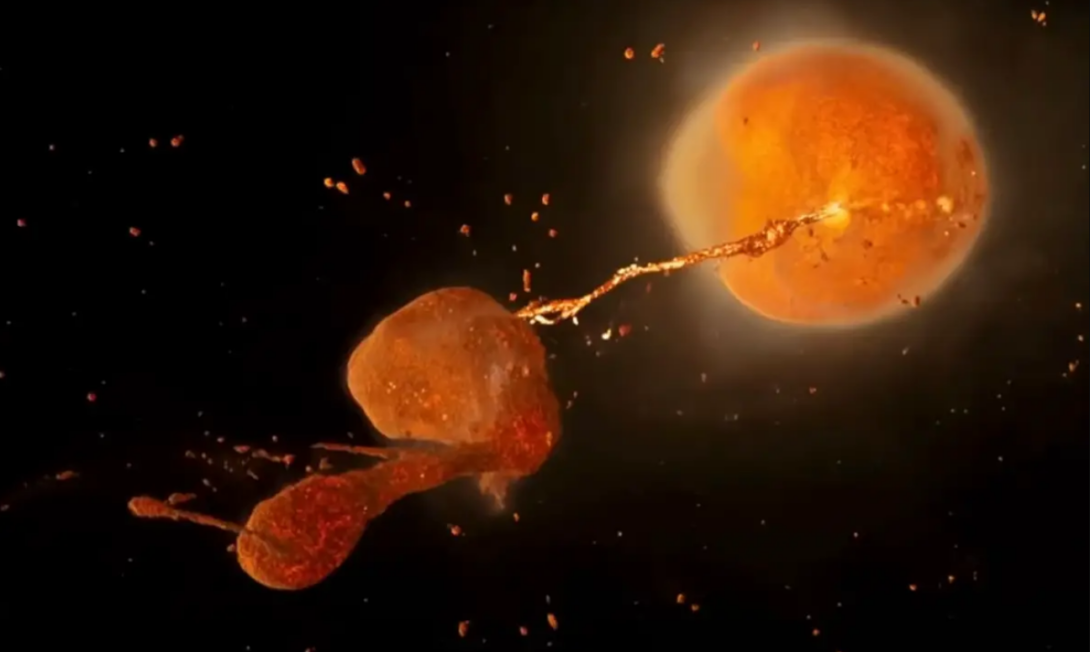 A supercomputer simulation has revealed that the moon was formed in a ...